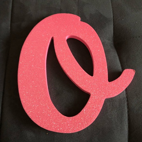 Wall Decor | Large Pink Glitter Lowercase Letter O Wall Decor | Poshmark